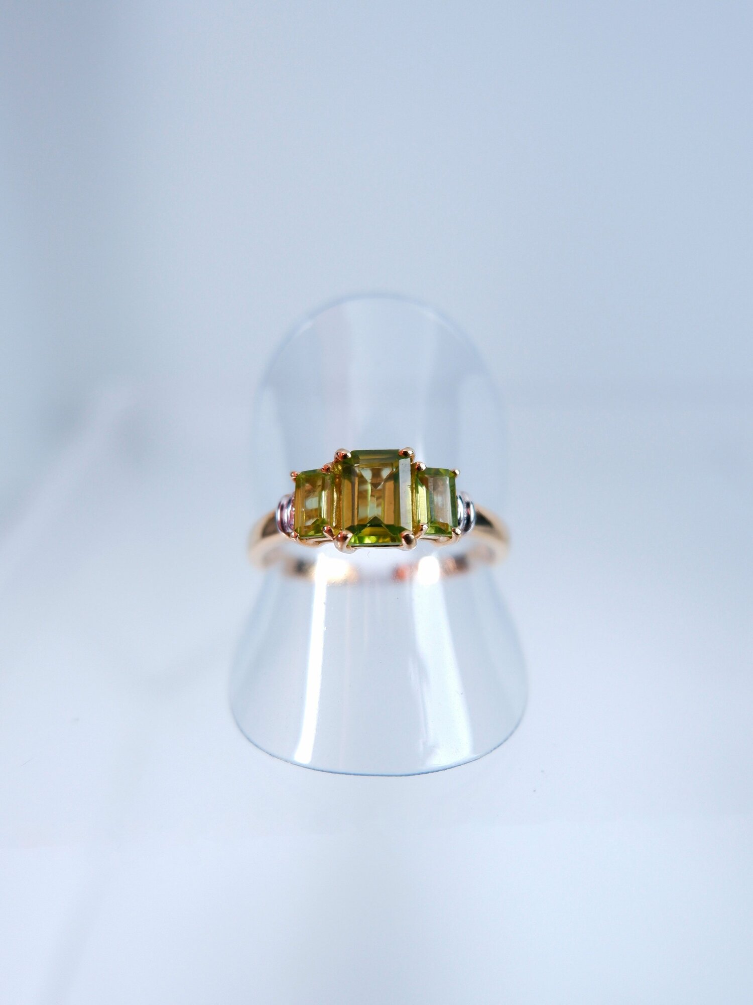 Кольцо, серебро, 925 проба, перидот