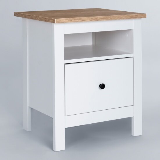 Тумба Гуд Лакк 2.08.03.010.14 сага белая/ясень