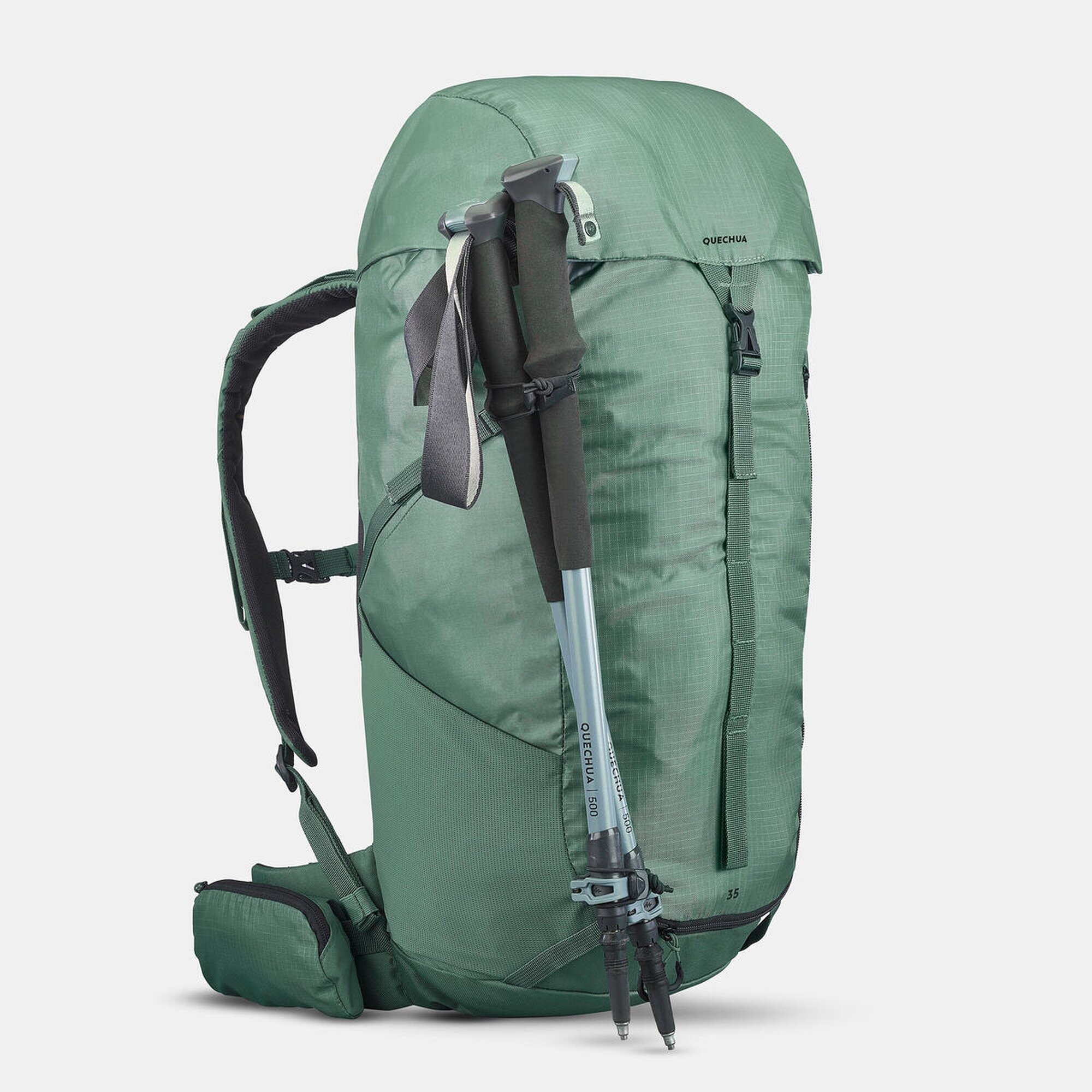 Рюкзак походный Decathlon, Quechua MH100 35 л, цвет- зеленый, 8649480