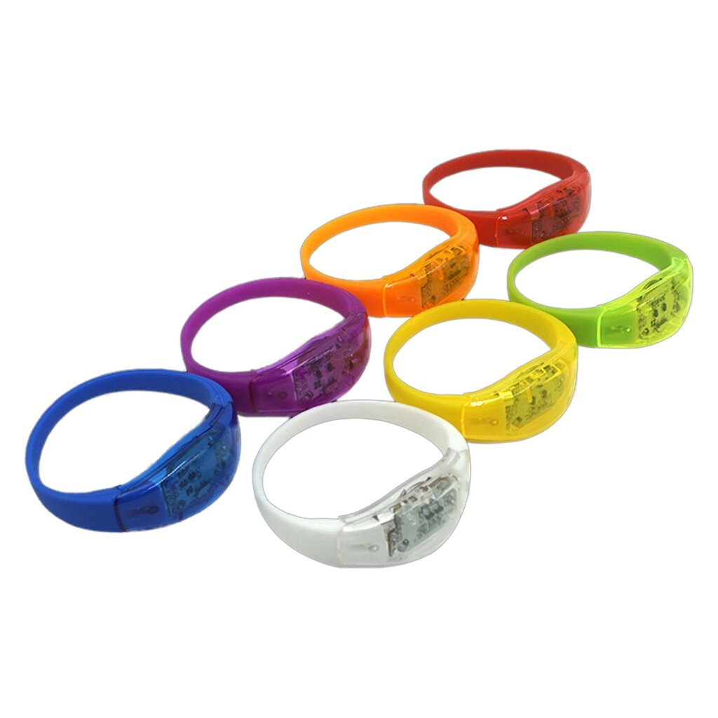 Светодиодный Светящийся Браслет Light Up Wristband Мигающий Спортивный Браслет Вечерние Принадлежности для Музыкального Концерта Рождество Хэллоуин
