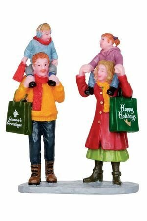 Фигурка 'За покупками всей семьей', полистоун, 9 см, LEMAX 22022-lemax