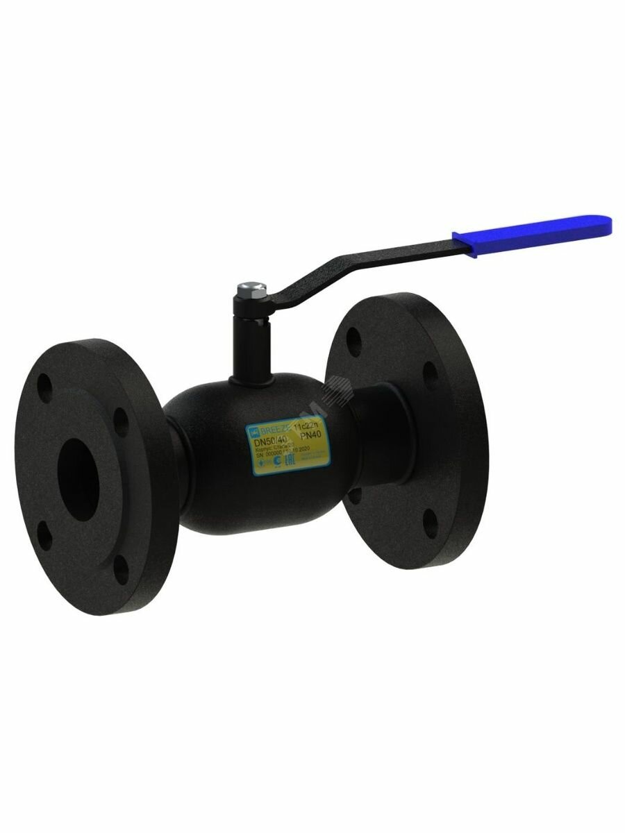 Кран шаровый BREEZE КШФ 11с22п DN 40/32 фланцевый, 40 бар, L-165