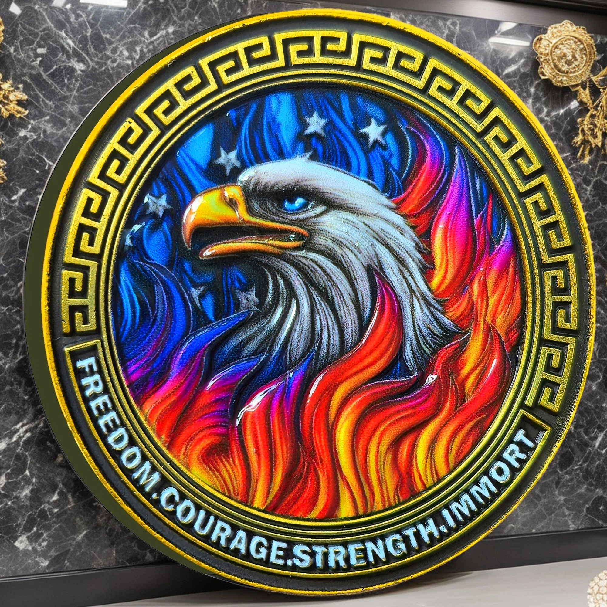 Мемориальная монета CARBAYTA «Орел. Тихая молитва» из цинкового сплава (в футляре), с философским смыслом 1.72 Inch