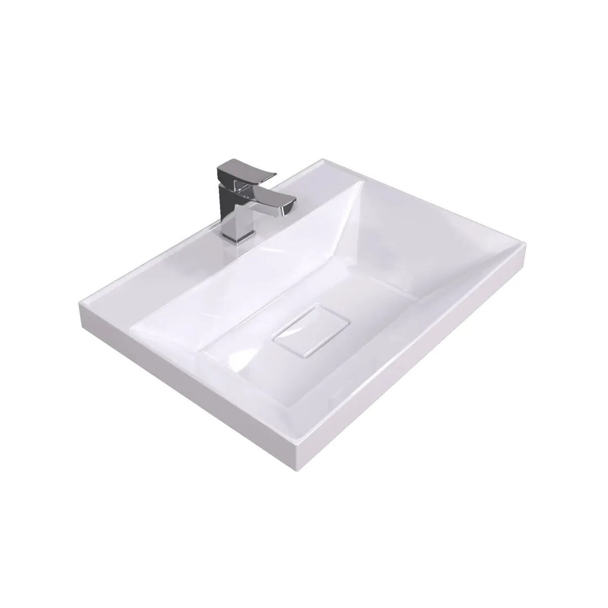 Раковина для ванной Uperwood (Упервуд) Classic New, 60 см, с декоративной крышкой для слива, белый 291021024