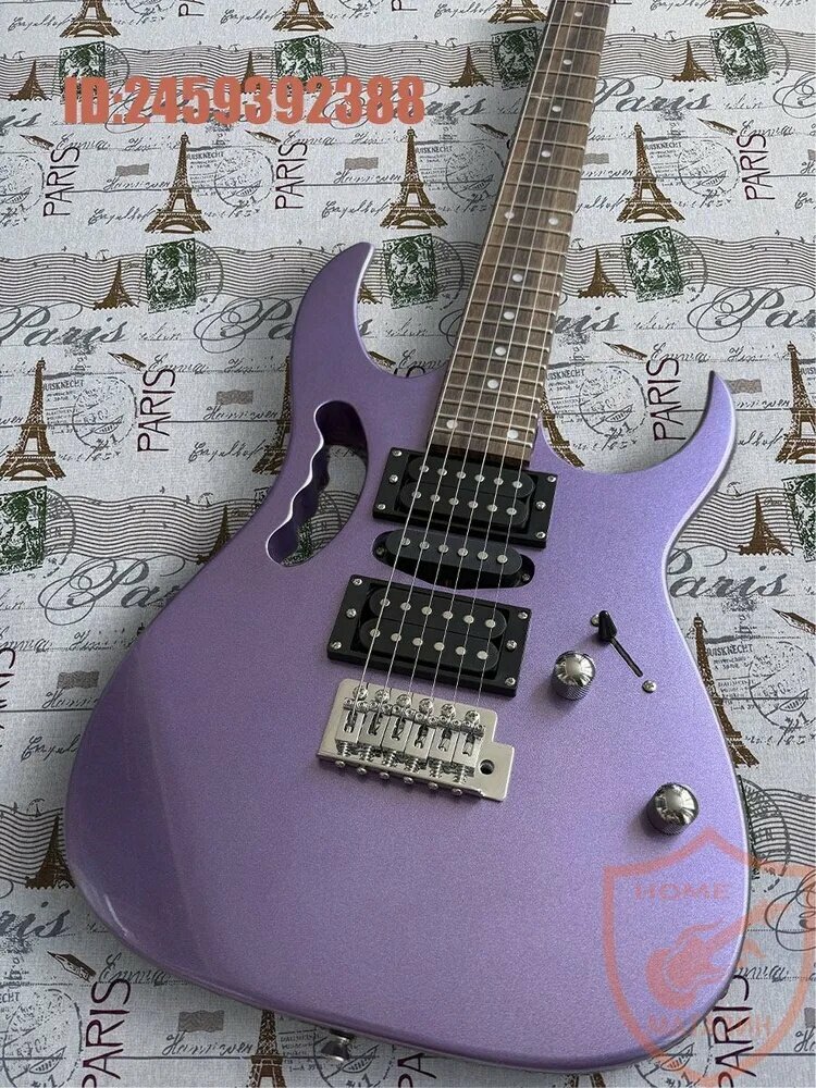 Электрогитара Ibz 7V / Jackson Персонализированный цветочный узор с водной печатью 6-струнная