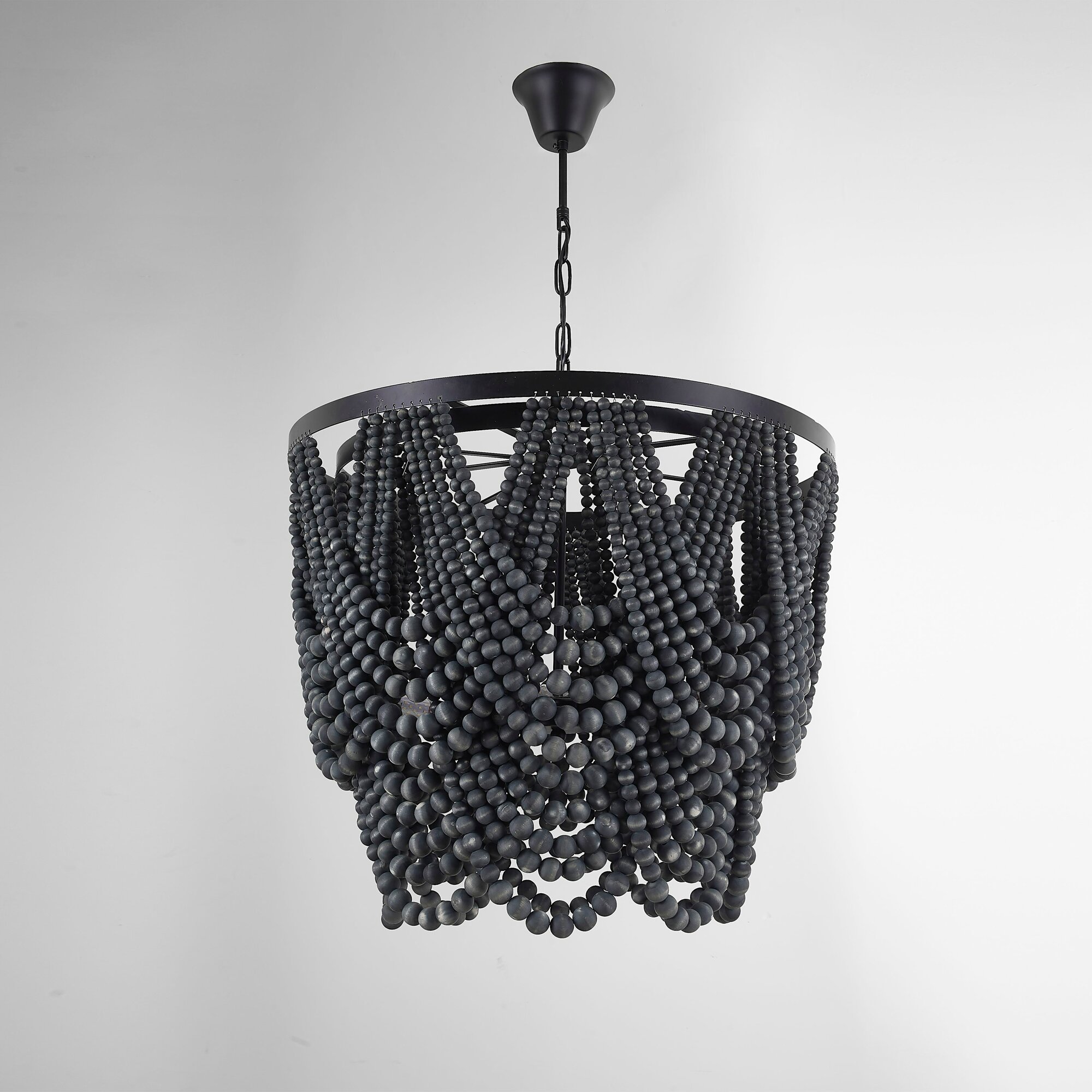 Подвесная люстра Amelia Wood Bead Chandelier