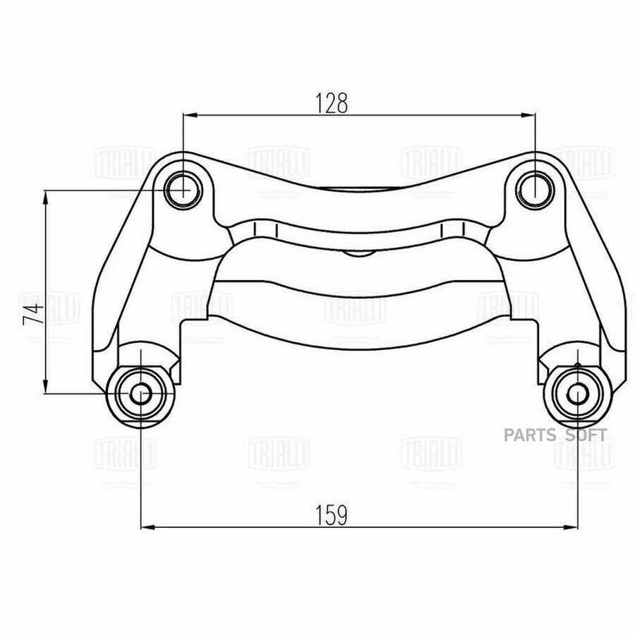 TRIALLI Скоба суппорта для а/м Mitsubishi Carisma (95-)/Space Star (01-) перед. (CF 190622)