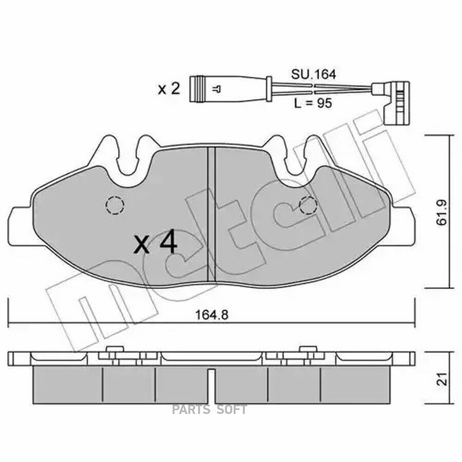 METELLI Колодки тормозные