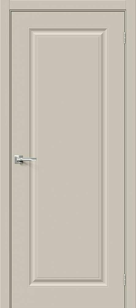 Межкомнатная Дверь Эмаль Bravo Скинни-10 Creamy 800x2000мм (полотно 1шт, коробка, наличник-5шт) / Браво