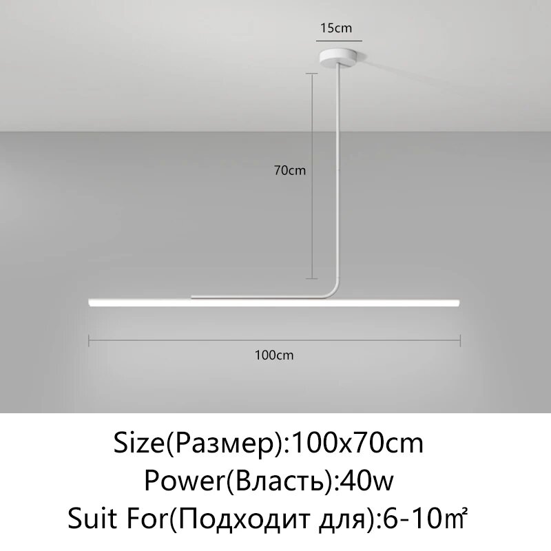Подвесные светодиодные светильники KAGU, черные, 100/120 см White 100cm, Белый, Warm white no remote