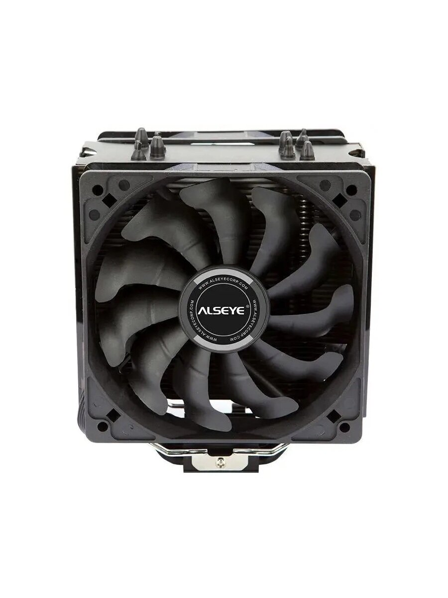 Кулер ALSEYE S120D LG1200, для процессора, чёрный, 2 вентилятора