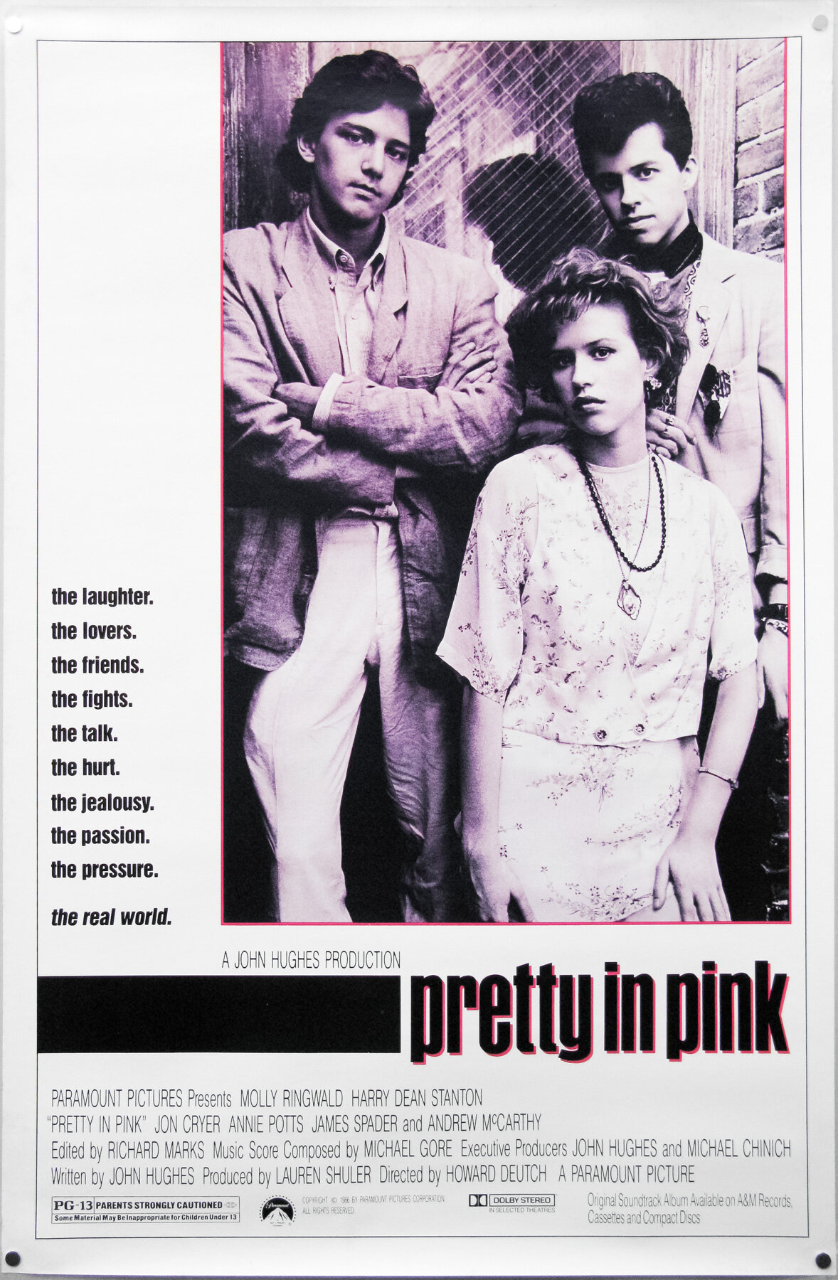 Плакат, постер Красотка в розовом (Pretty in Pink) 1986 на бумаге, размер 21х30см