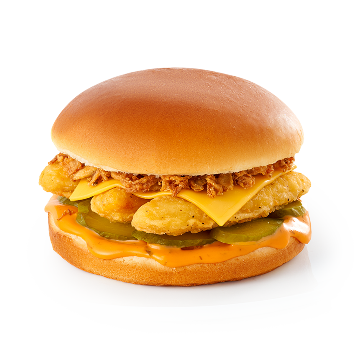 Бургер "Есть Горячее", с курицей, сыром, огурцом, луком, 260 г