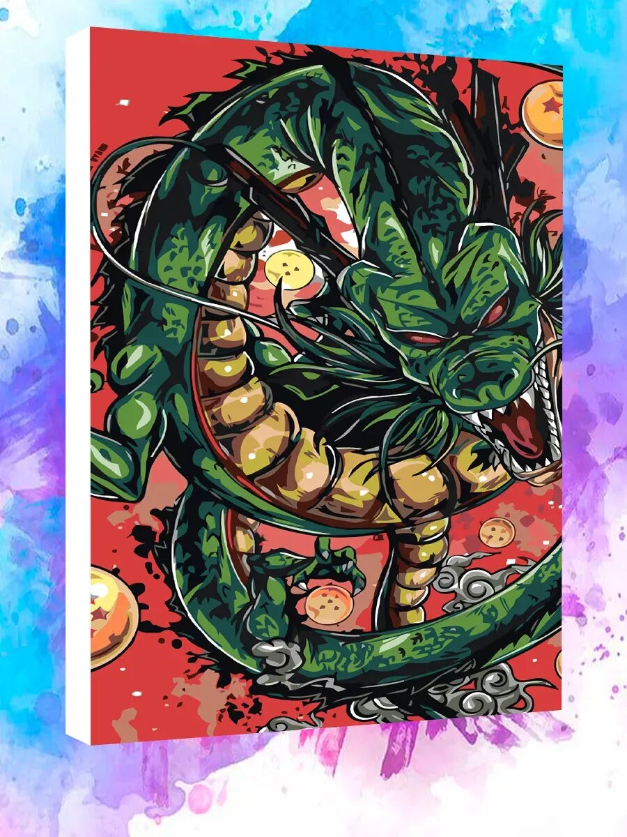 Картина по номерам Зеленый дракон Новый год