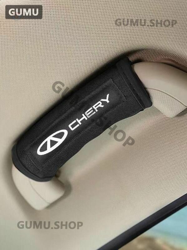 Замшевый протектор для ручки автомобиля мягкий и удобный чехол с креплением на липучке для большинства машин