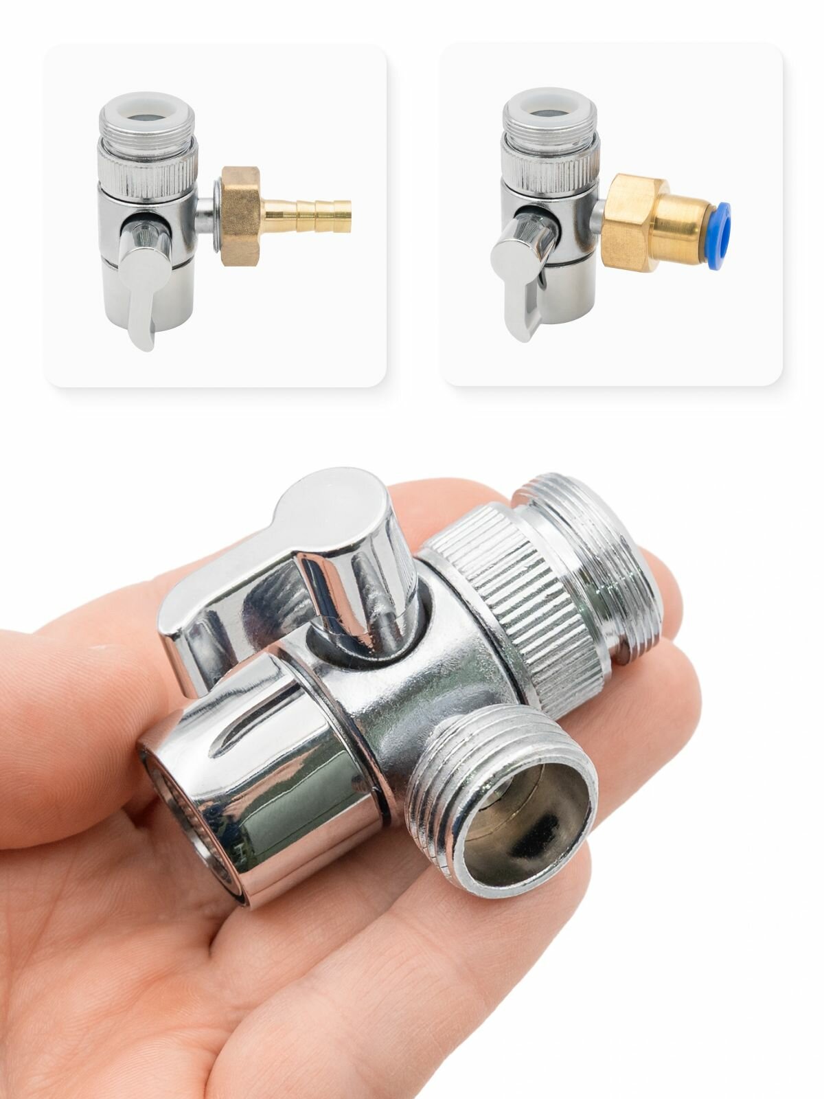 Дивертор для смесителя, штуцер 1/2 дюйма / переходник на кран для самогонного аппарата