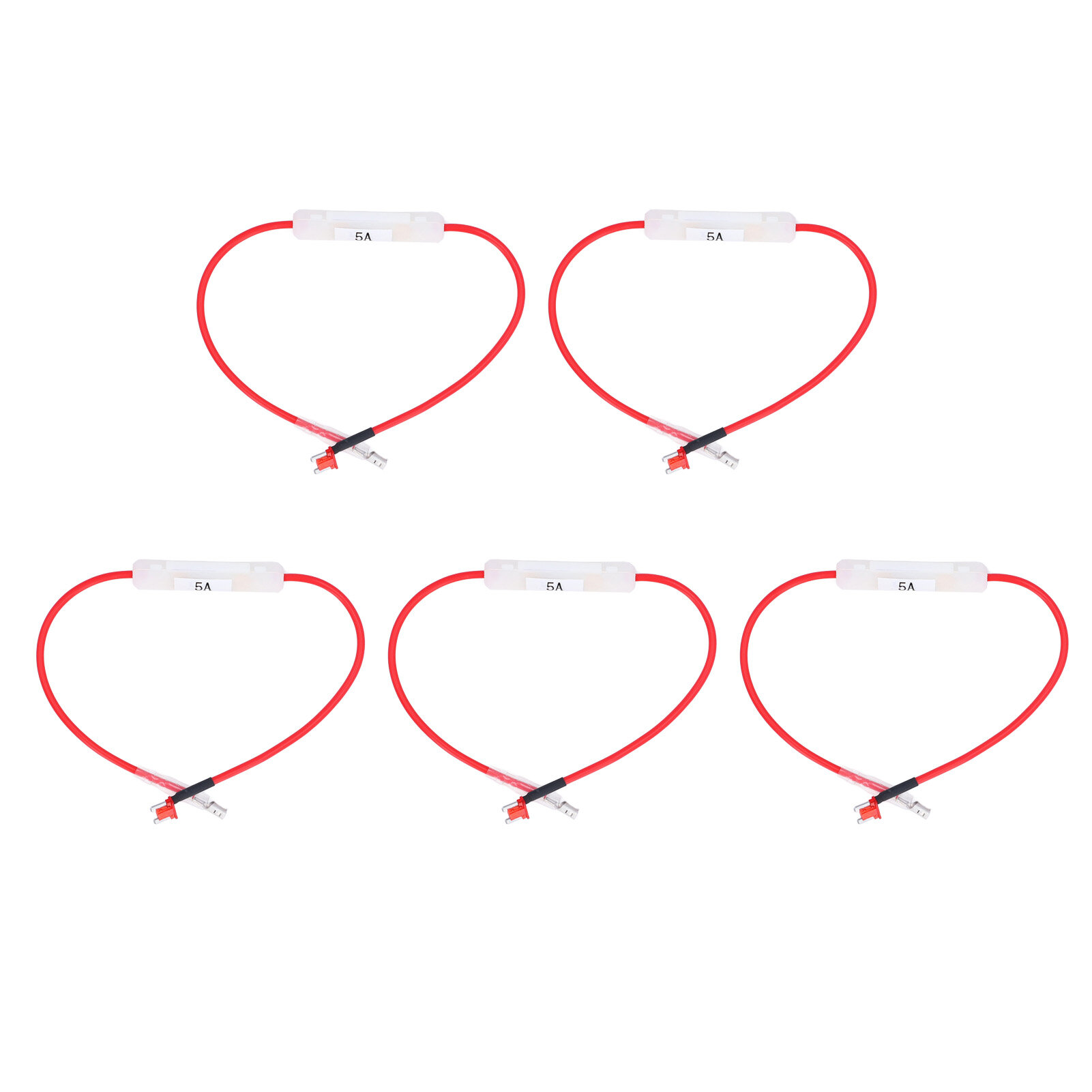 Шт. разъемов для автомобильных предохранителей, панель предохранителей 10 А, провод 16AWG длиной 12 дюймов и стеклянная трубка 6x30 мм 5 А