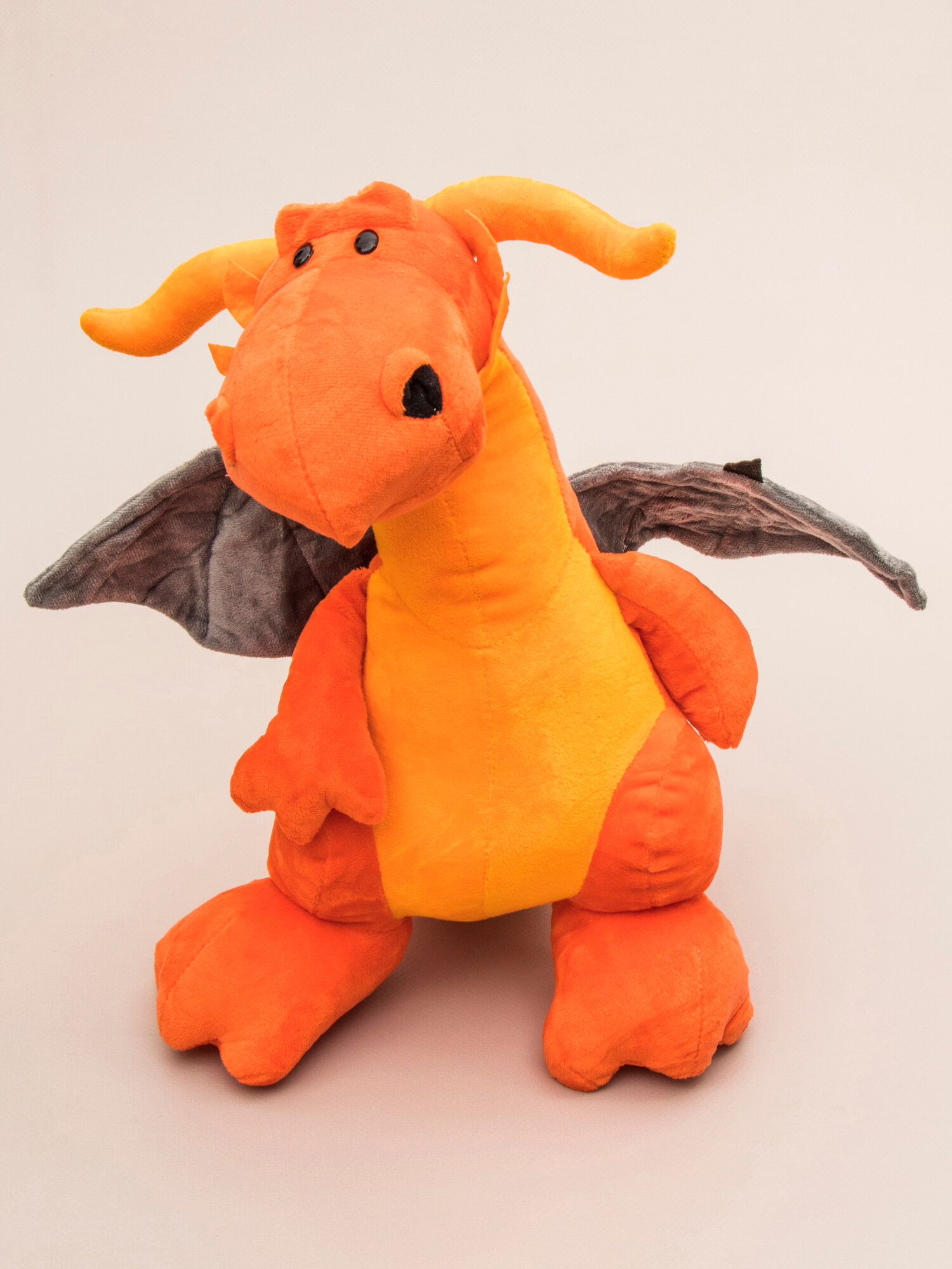 Мягкая Игрушка Дракон N 2 оранжевый 35 см Эврика подарок на 14 февраля, 23 февраля, 8 марта