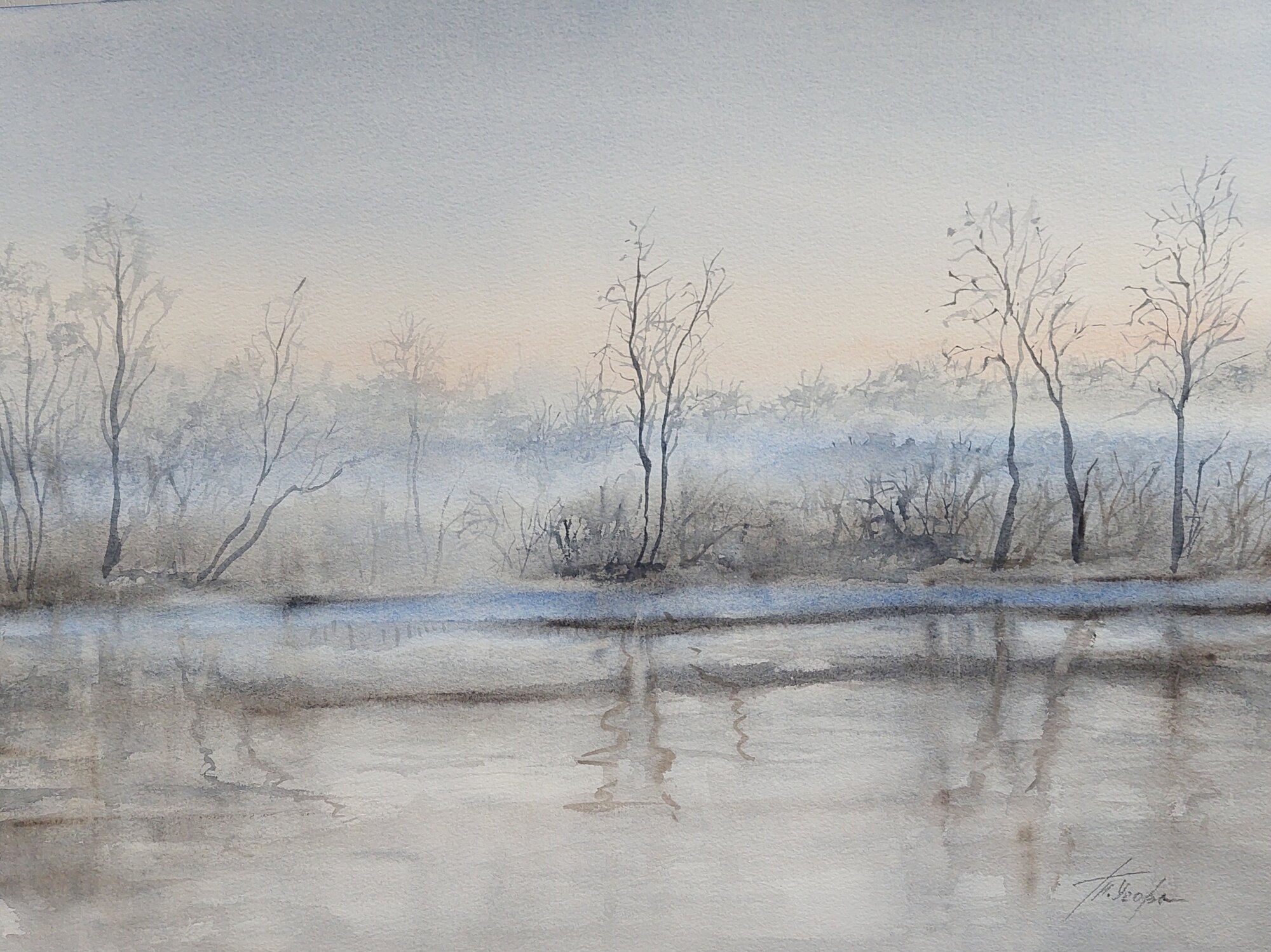 Картина "Апрель" Татьяна Усова, акварель, акварельная бумага, без рамки