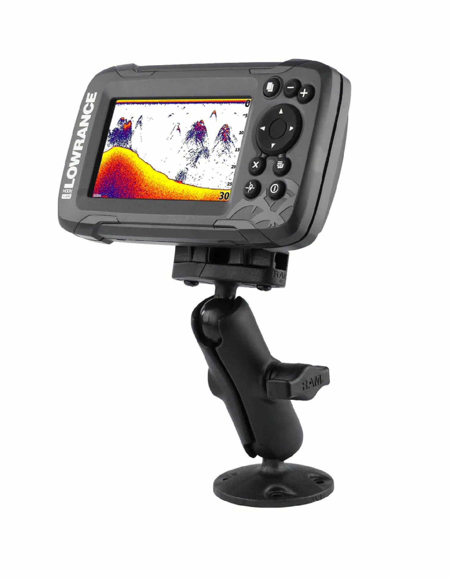 RAP-B-101-LO12 Композитный двойной шаровой держатель RAM для Lowrance Hook & Reveal Series