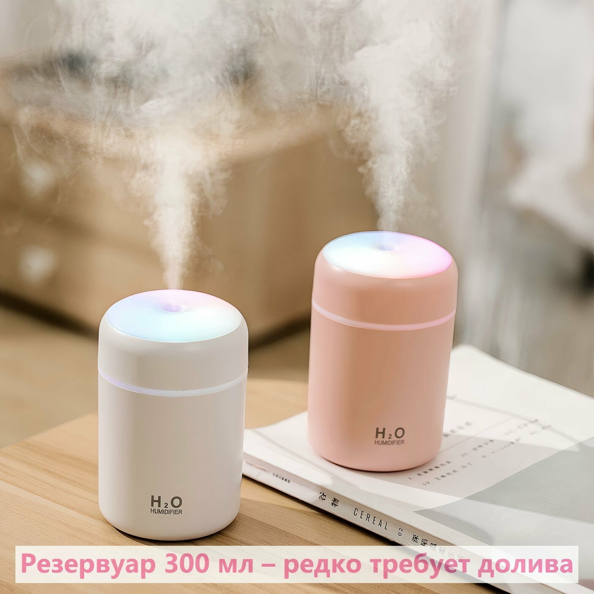 Увлажнитель воздуха USB-увлажнитель 3 в 1, ультразвуковой, 0.22л, серый