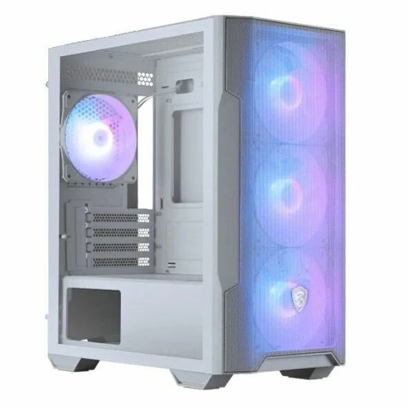 Компьютерный корпус MSI MAG FORGE M100R WHITE (306-7G20W21-HH9) белый - Mini Tower, Micro-ATX, Mini-ITX, USB 3.2 Gen 1 Type-A