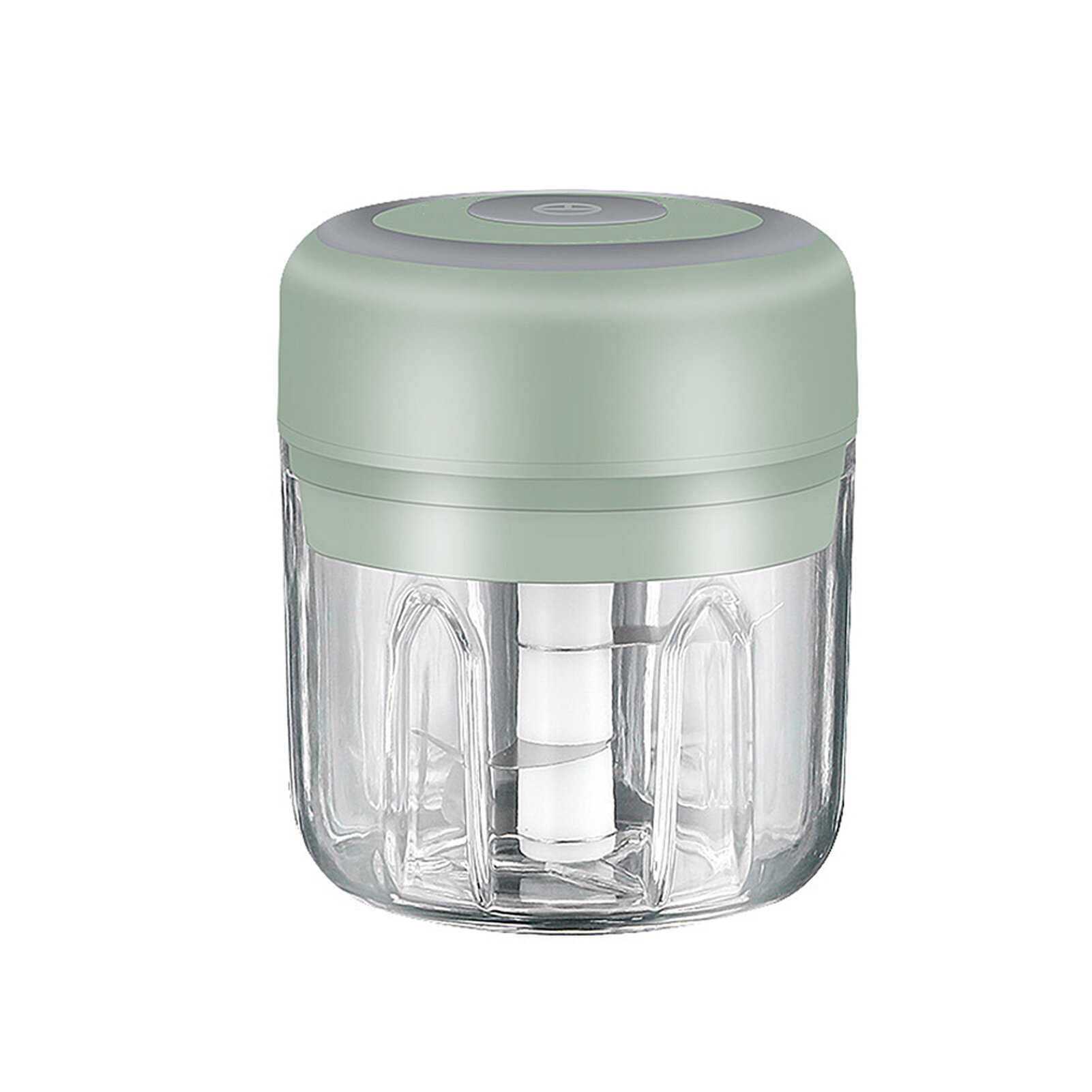 Электрический мини-измельчитель чеснока для дома с двумя ножами, кухонный измельчитель для овощей, чеснока, лука, салата, перца, материал PP и нержавеющая сталь, цвет синий/розовый, размер S/L, объем 100мл/250мл, батарея 1200mAh, мощность 30Вт, зарядка