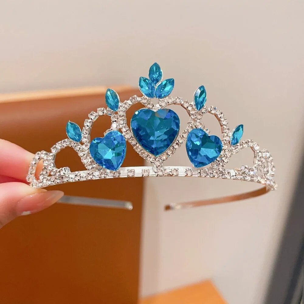 Корона для девочки Blue Love, хрустальная