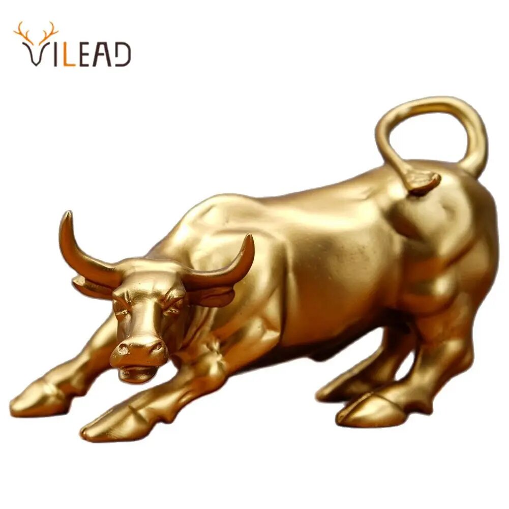 Статуэтка бык золотистый, Vilead, Цвет: A