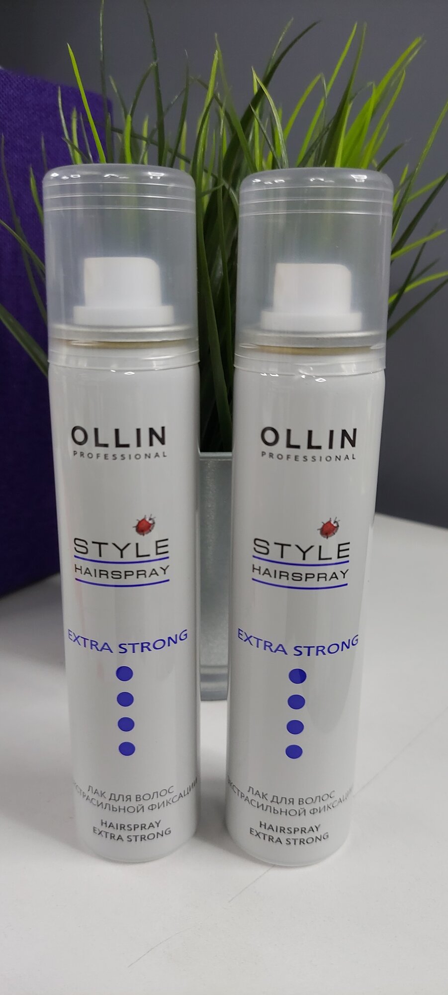 Лак для волос OLLIN "Professional", экстрасильная фиксация, набор 2 шт, по 75 мл