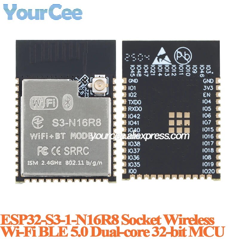 ESP32-S3 N16R8 Socket Wireless WiFi BLE 5.0