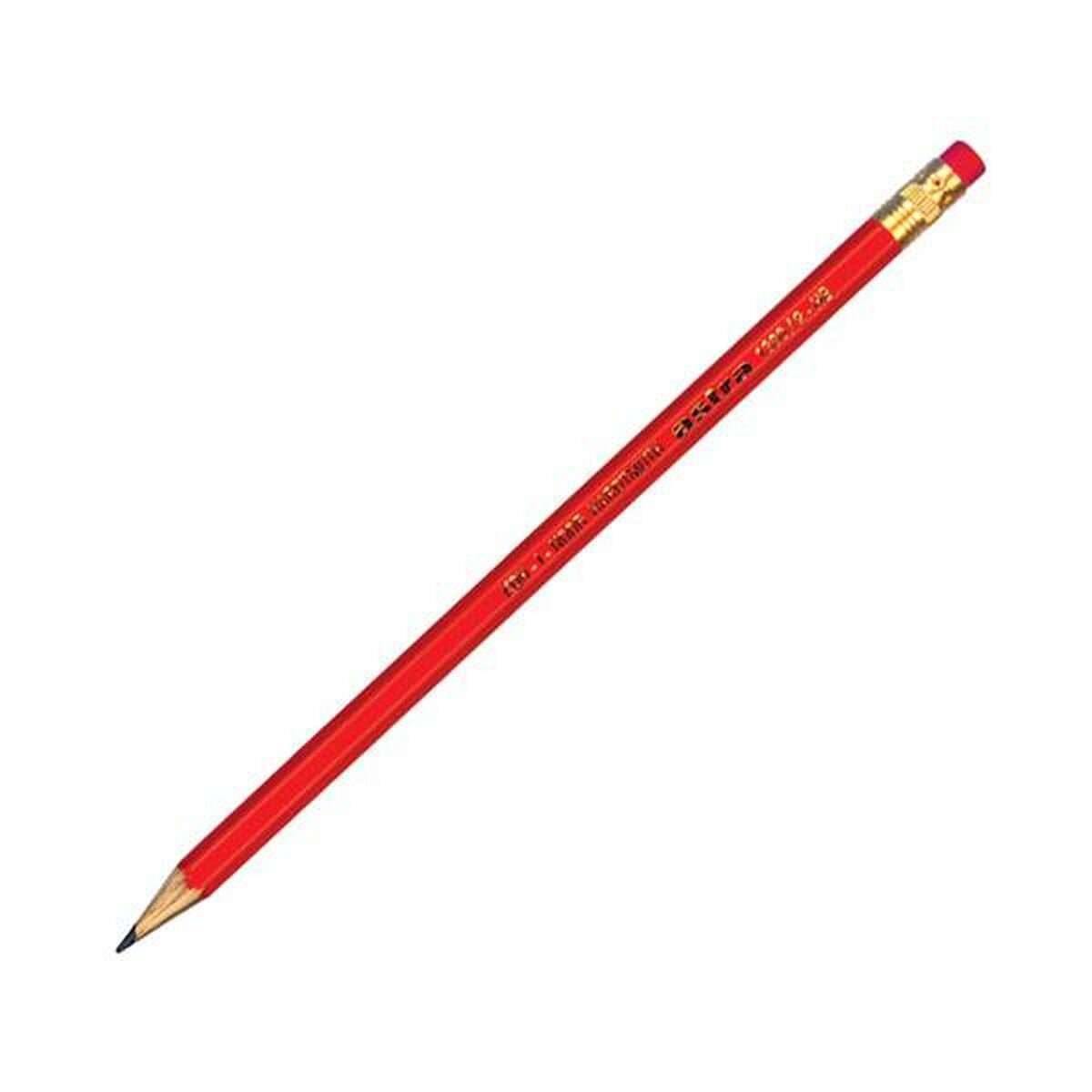 Карандаш чернографитный Koh-I-Noor Astra 1380 (НB, с ластиком, заточенный) (1380002017KSRU), 144шт.