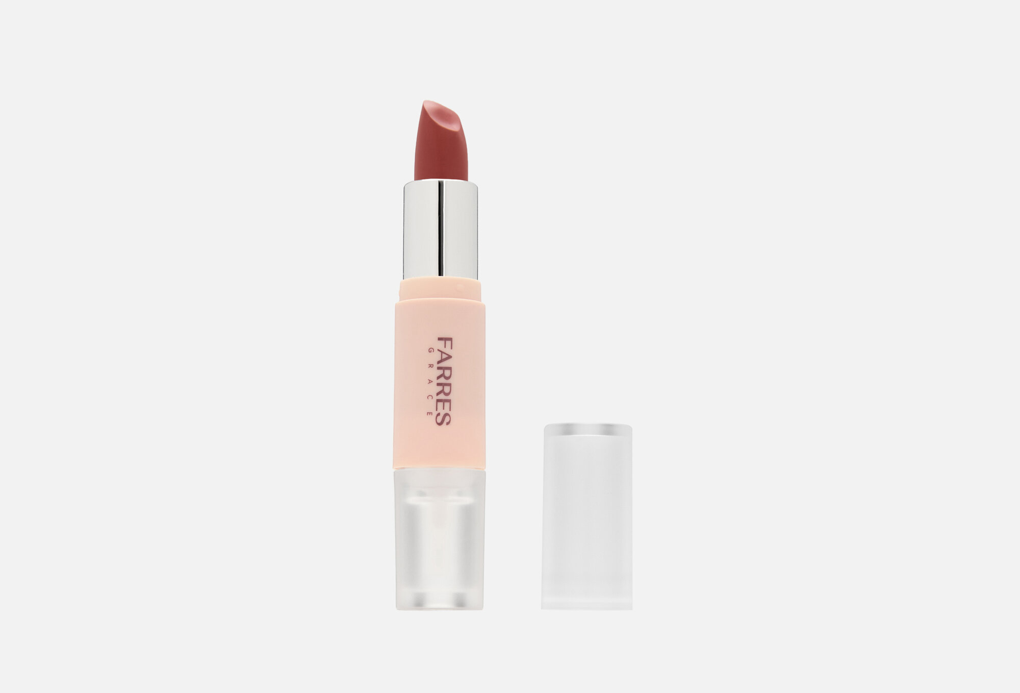 Помада и блеск для губ FARRES Matte lipstick raincoat 2 in 1 02, Сливовый