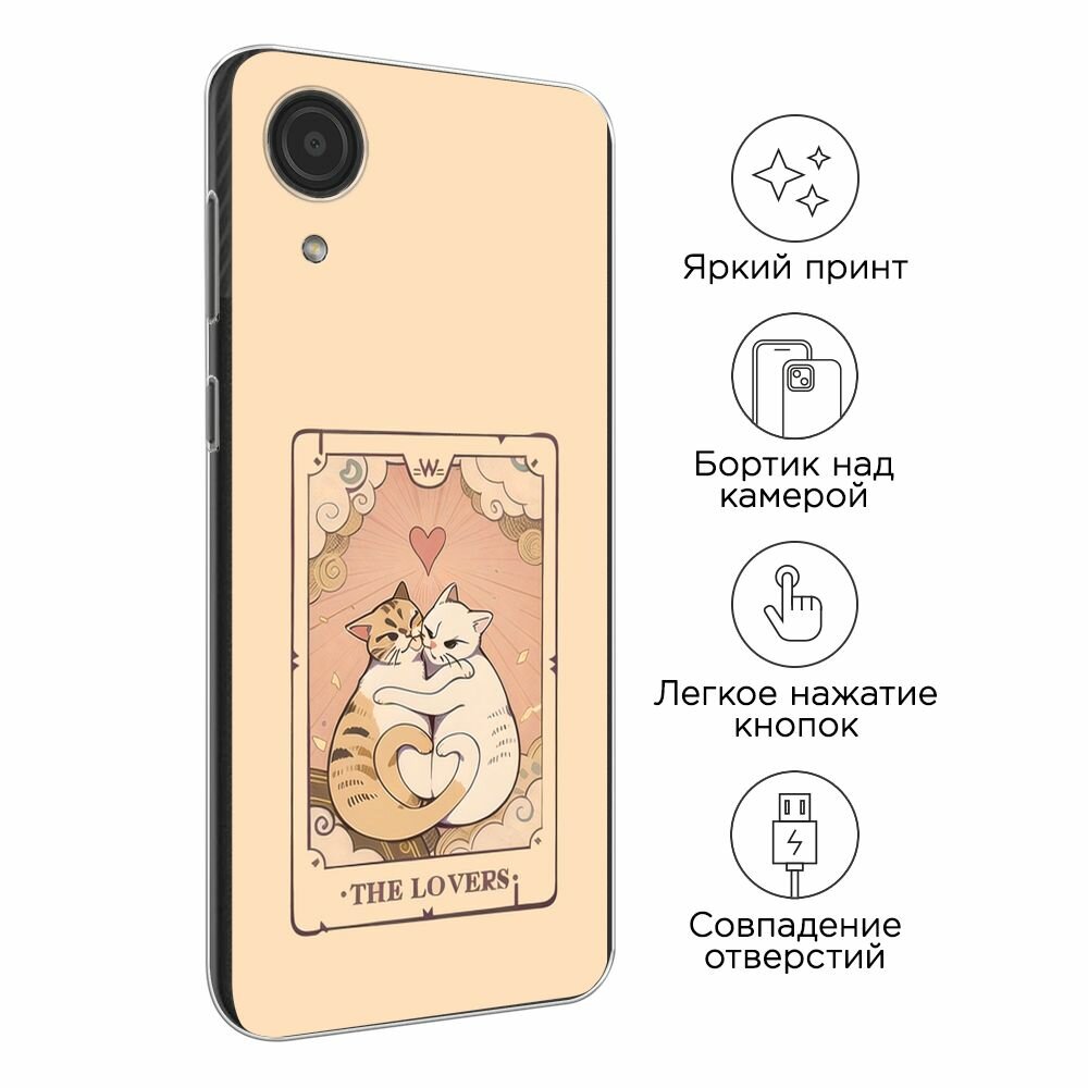 Чехол на Samsung Galaxy A03 Core / Самсунг Галакси А03 Core с принтом "The lovers cats 1 - 14 февраля" — фото 1