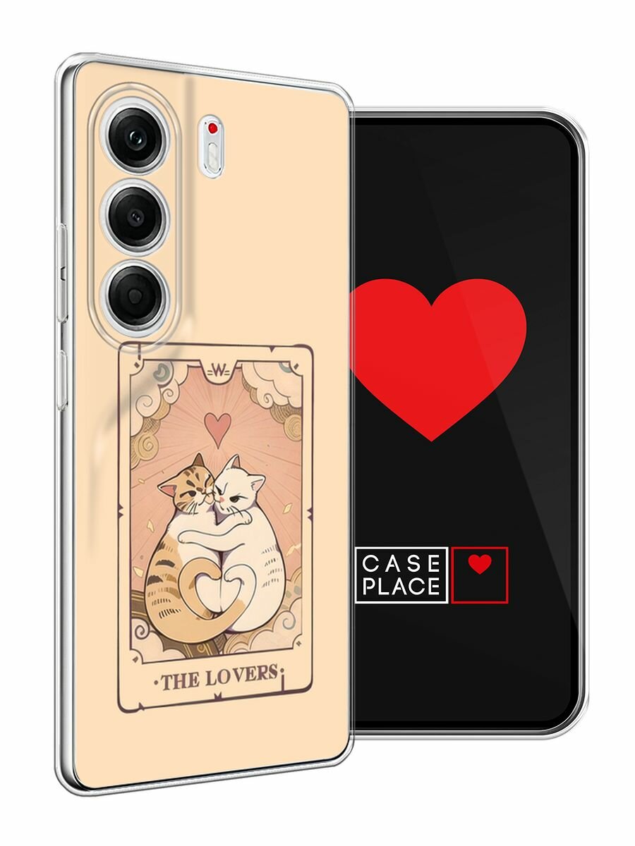 Чехол на Tecno Camon 40 Pro / Текно Камон 40 Про с принтом "The lovers cats 1 - 14 февраля" — фото 1