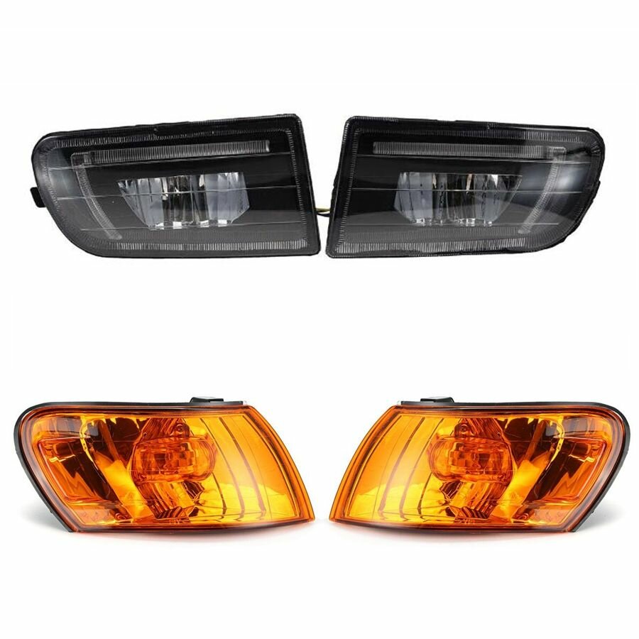 Правая + левая передняя противотуманная фара + габаритный свет для Toyota Corolla Ae100 Ae101 1993-1999