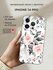 Чехол на Apple iPhone 14 Pro / Айфон 14 Про с принтом "Розы на белом"
