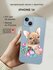 Чехол на Apple iPhone 14 / Айфон 14 с принтом "Бульдог и сладости", прозрачный
