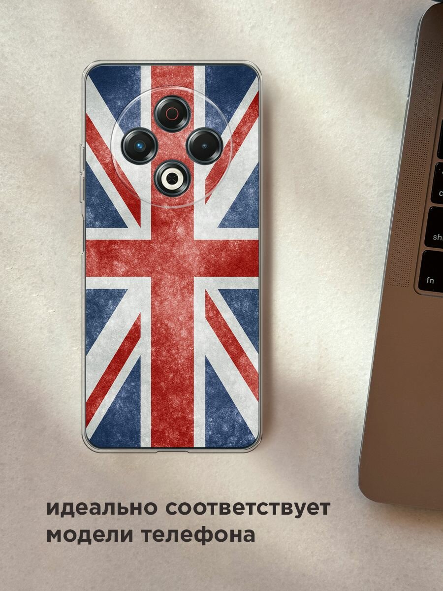 Чехол на Tecno Spark 30 / Текно Спарк 30 с принтом "Флаг Великобритании 1" — фото 1