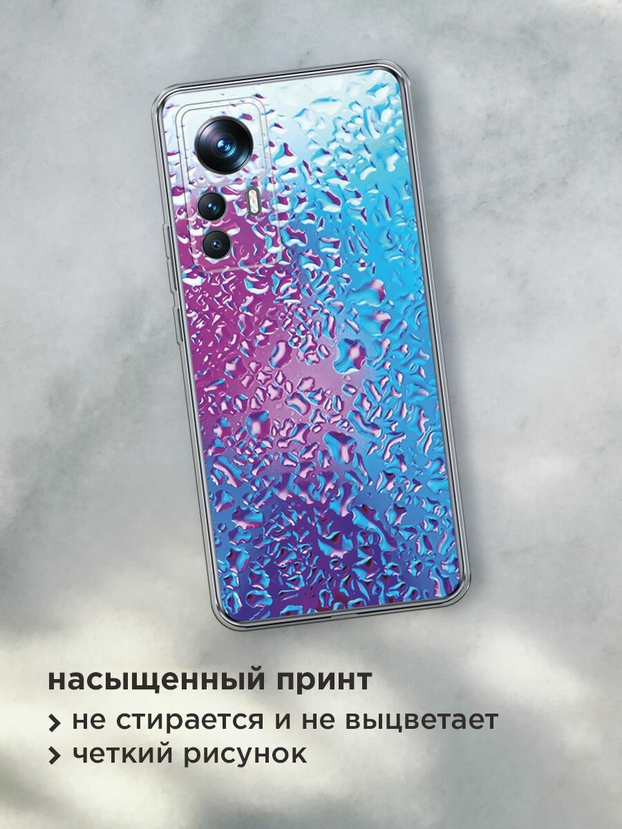 Чехол на Xiaomi 12T Pro / Сяоми 12T Про с принтом "Капли на стекле" — фото 1