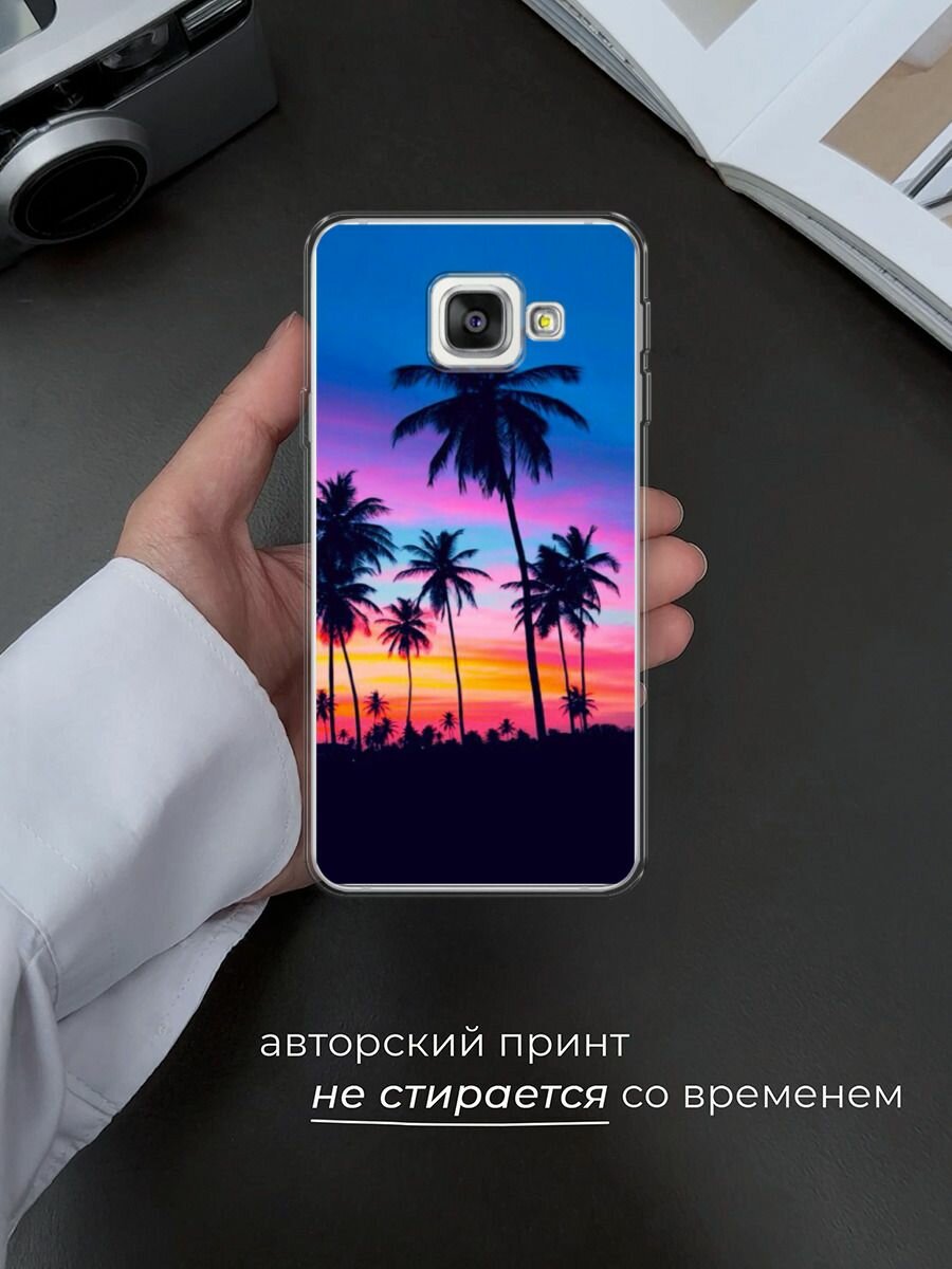 Чехол на Samsung Galaxy A3 2016 / Самсунг Галакси А3 2016 с принтом "Закат 5" — фото 1