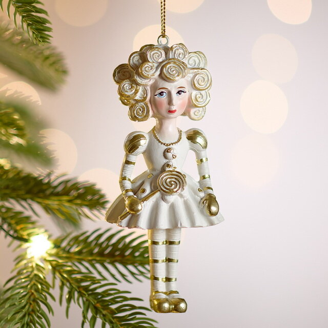 Елочная игрушка Девочка Ванесса с хвостиками 12 см, Winter Deco, 1001075