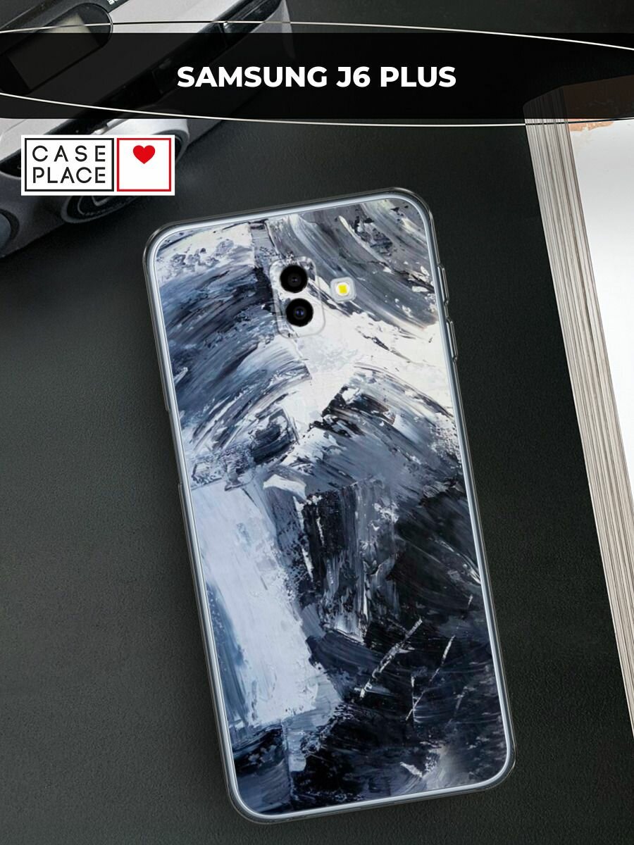 Чехол на Samsung Galaxy J6 + / Самсунг Галакси J6 Плюс 2018 с принтом "Абстракция живопись"