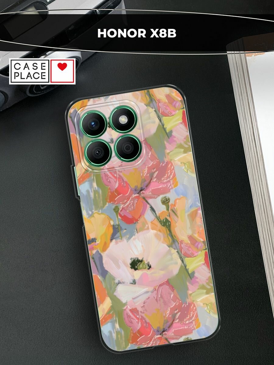 Чехол на Honor X8B / Хонор X8B с принтом "Акварельные анемоны"