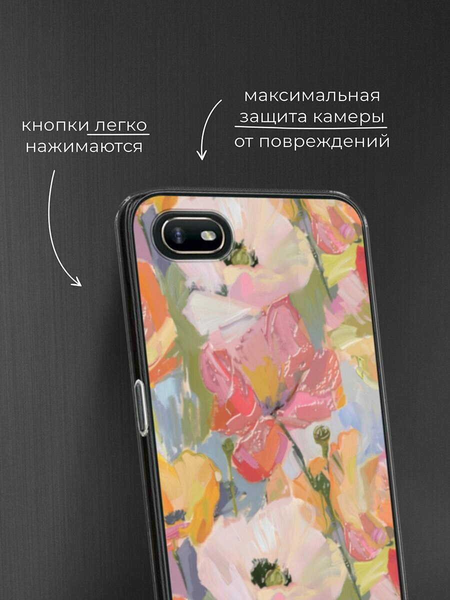 Чехол на Oppo A1k / Оппо А1к с принтом "Акварельные анемоны" — фото 1