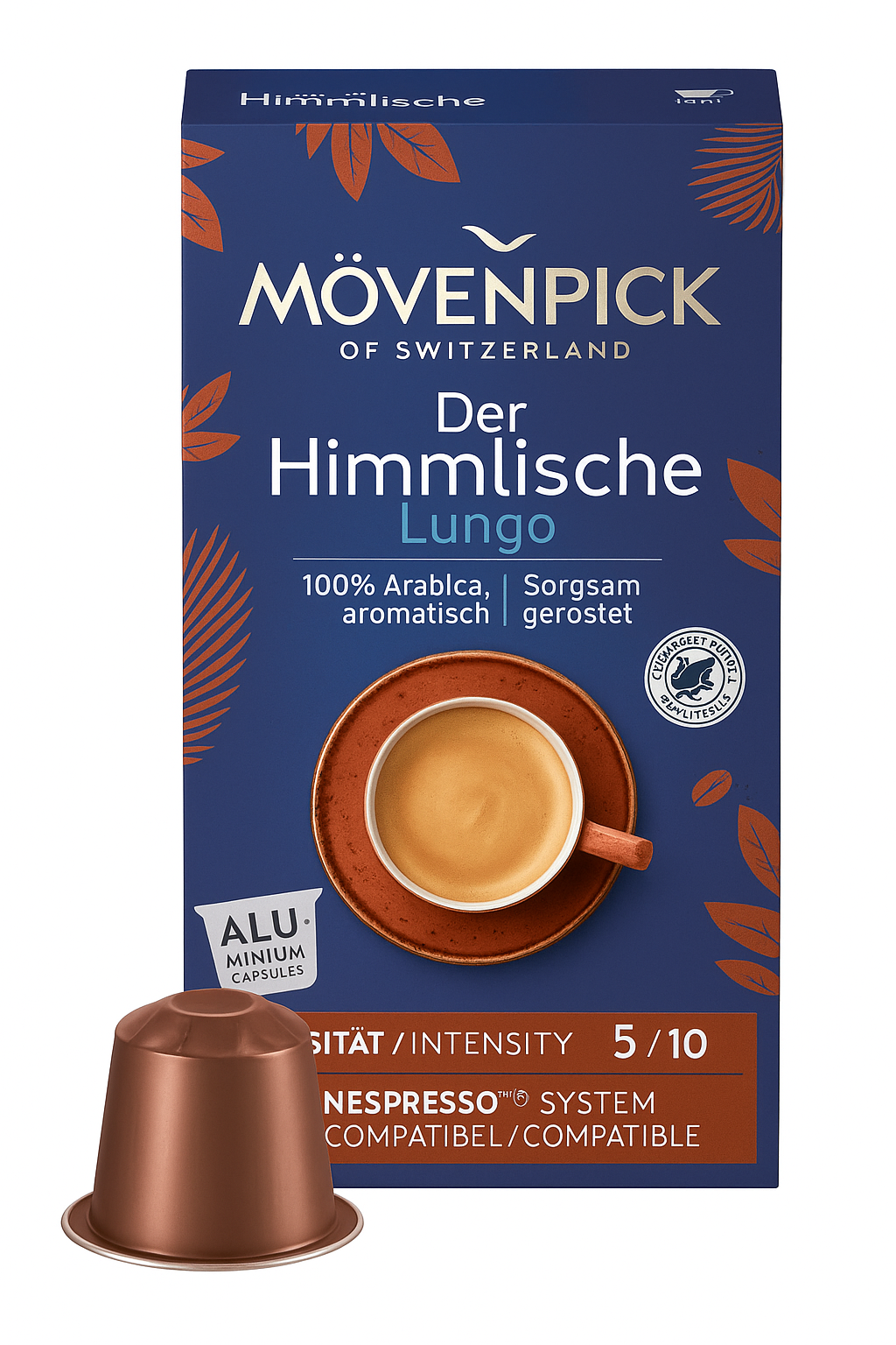 Кофе в капсулах Movenpick Der Himmlische Lungo ALU 10 шт по 5,7г