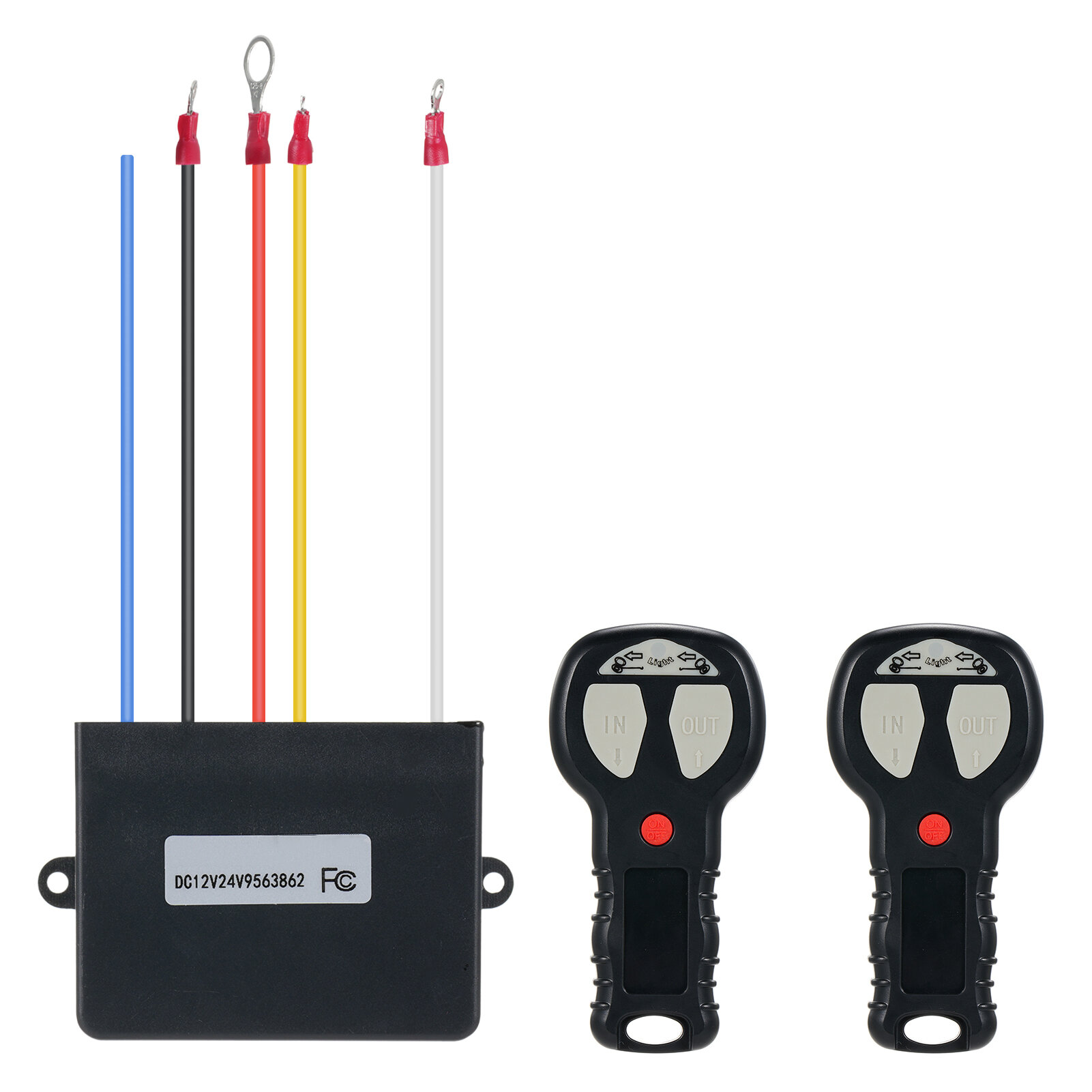 Универсальный беспроводной комплект дистанционного управления лебедкой 12В для джипов, грузовиков, квадроциклов и внедорожников с ручным переключателем