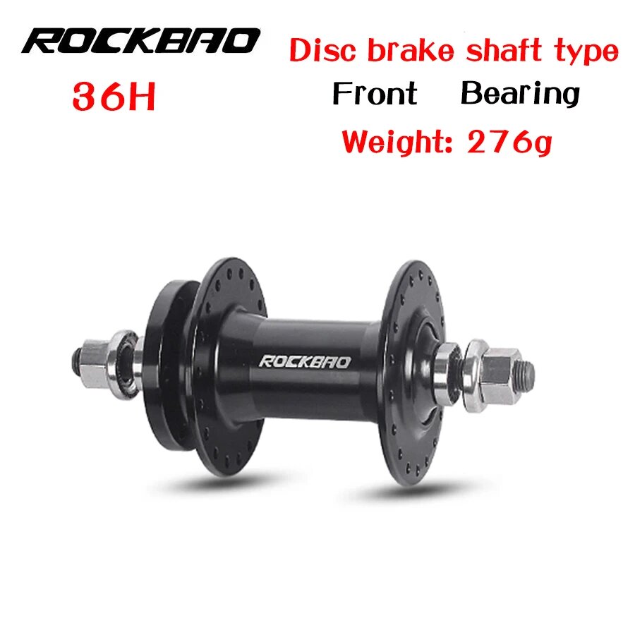 Ступица дискового тормоза для горного велосипеда 36 отверстий Черный, Bearing 36H Front