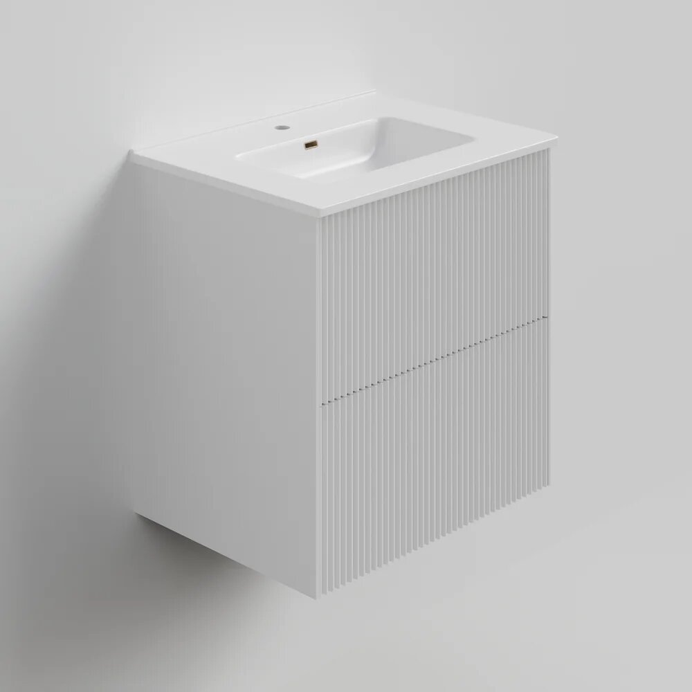 Тумба под раковину La Fenice TERRA Twin Bianco белая матовая 60 см