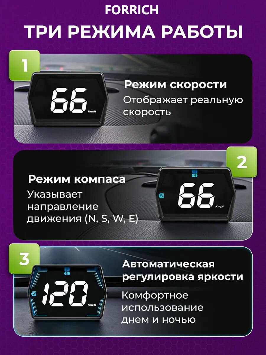 Бортовой компьютер для автомобиля с функцией диагностики OBD2, универсальный бортовой компьютер для ВАЗ, Гранта, Приора, Газель